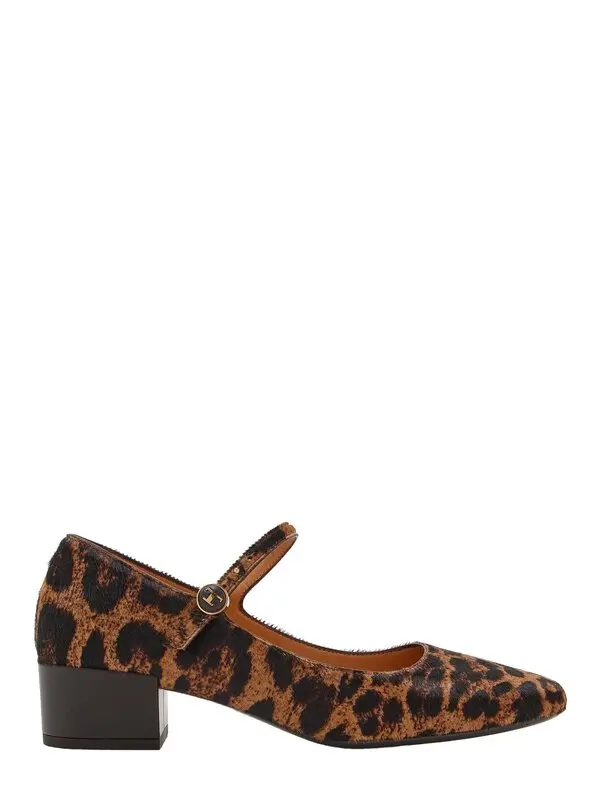 TOD'S Leopard-print Pony Hair Mary Jane Pumps - Animal