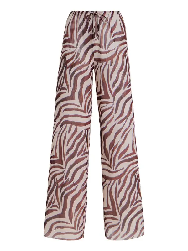 Bond Eye Riley Zebra Print Pants - Brown