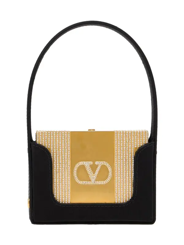 Valentino Garavani Minaudiere Mini Crystal-embellished Bag - Gold