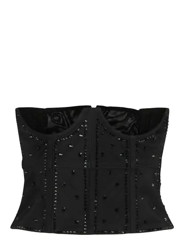 Gucci Sequin Embroidered Corset Top - Black