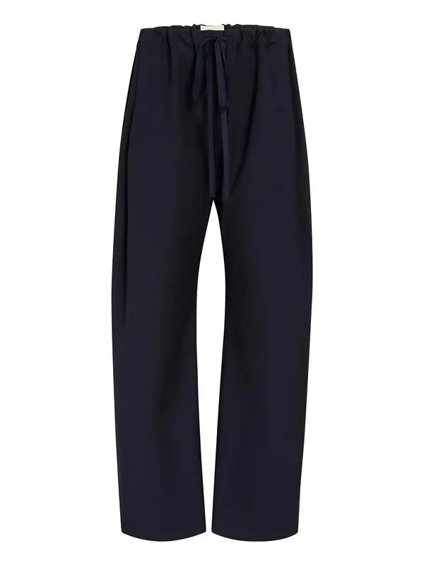 Khaite Rohen Wool Pants - Navy