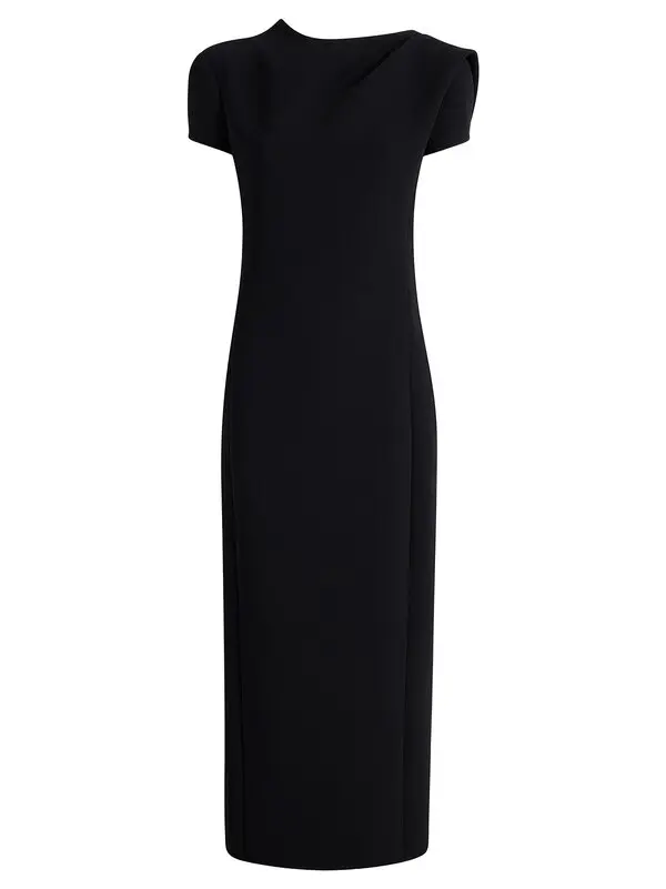 Khaite Iryl Open-back Crepe Maxi Dress - Black