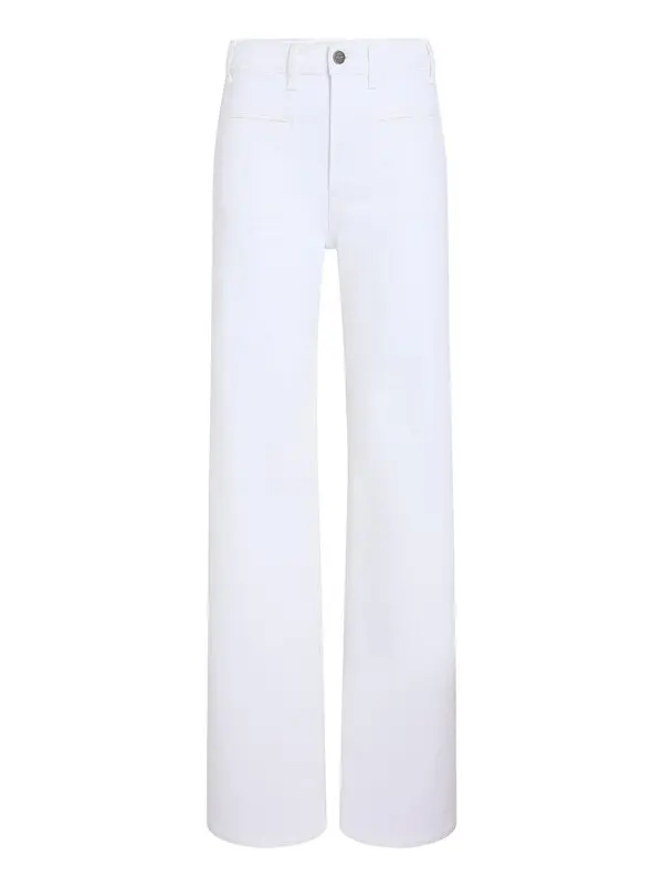 Khaite Delmonico Stretch High-rise Wide-leg Jeans - White