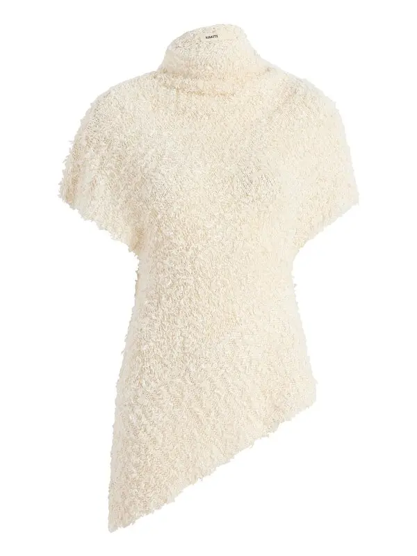 Khaite Rhodes Knit Bouclé Top - Ivory