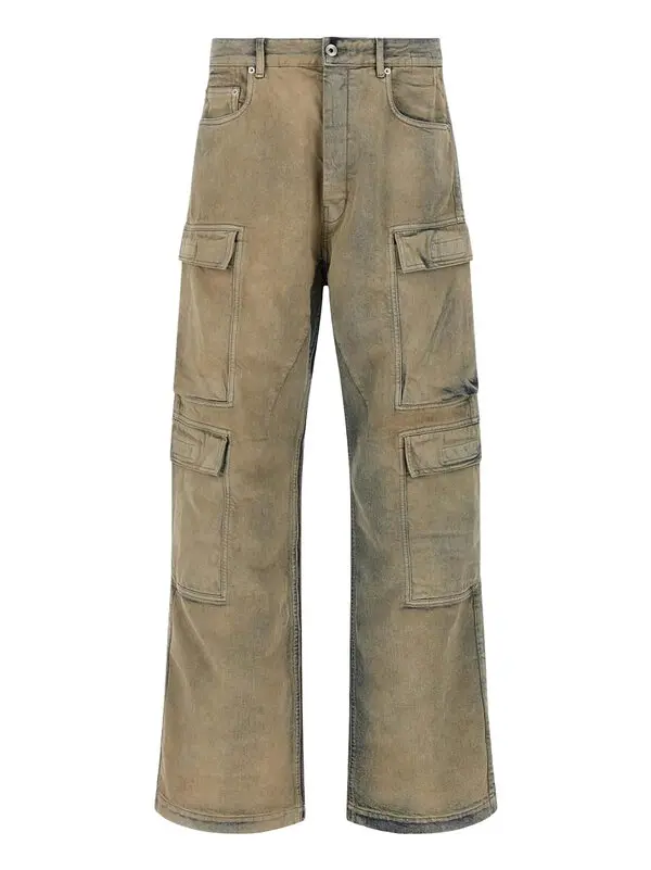 Rick Owens Double Cargo Jeans - Grey