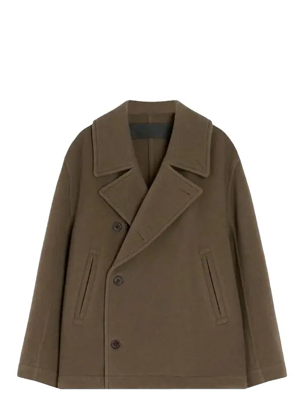 LEMAIRE Boxy Pea Coat - Brown