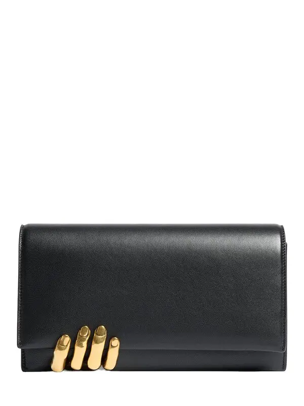 Khaite Hand Leather Clutch - Black