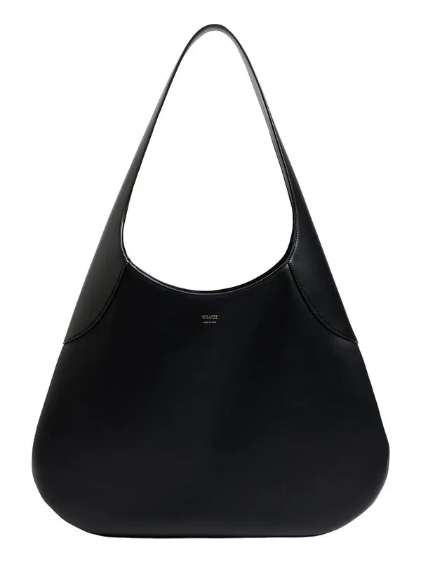 Khaite Joan Large Leather Hobo Bag - Black