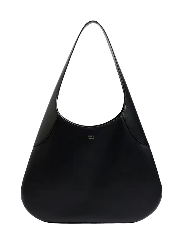 Khaite Joan Large Leather Hobo Bag - Black