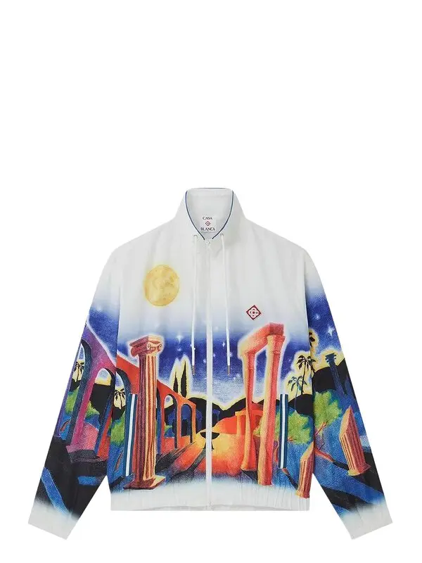Casablanca Printed Poly Taffeta Jacket - White