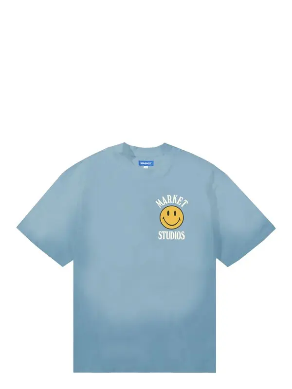 MARKET Smiley Upside Down Lockup T-shirt - Blue