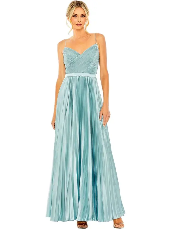 Mac Duggal Satin Charmeuse Gown - French Blue