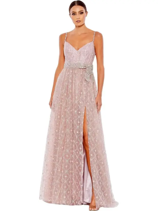 Mac Duggal Rhinestone-embellished Sweetheart Gown - Rose