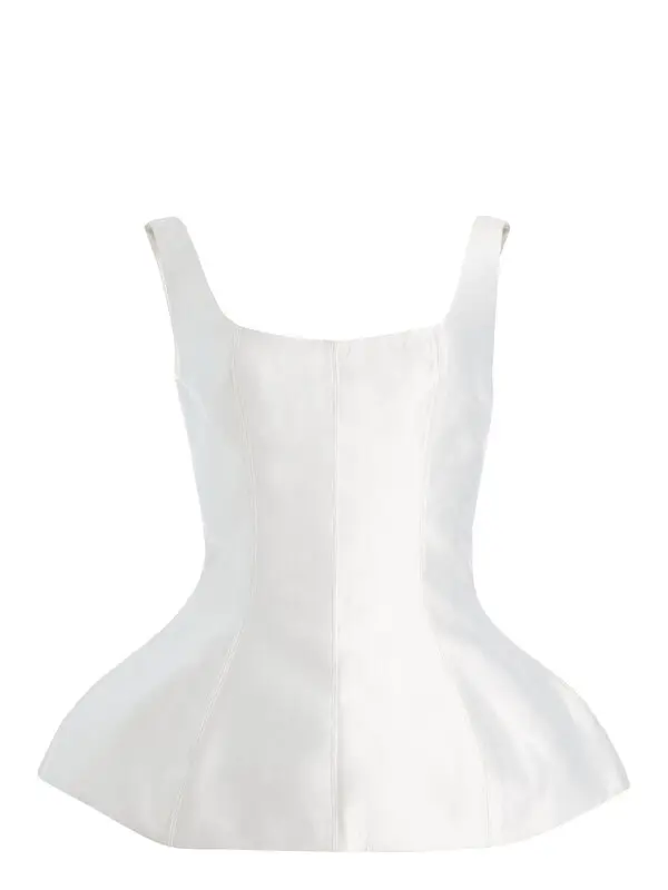 MARLIES GRACE Ivy Peplum Top - Ivory