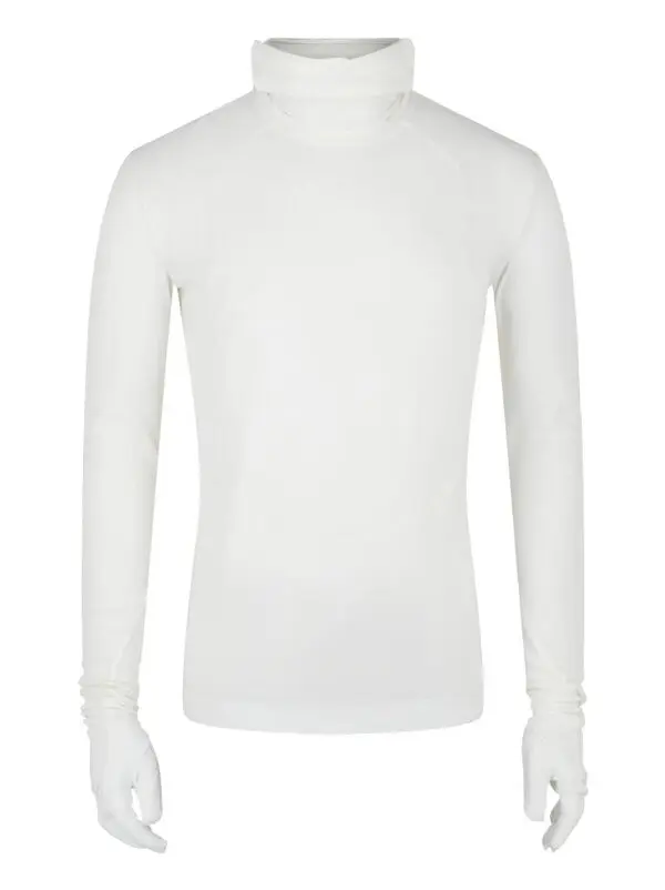 Givenchy Long Sleeve Balaclava Shirt With Gloves - White