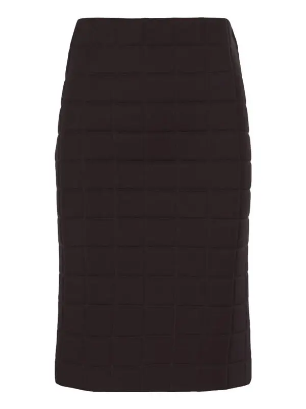 Bottega Veneta Quilted Pencil Skirt - Chocolate