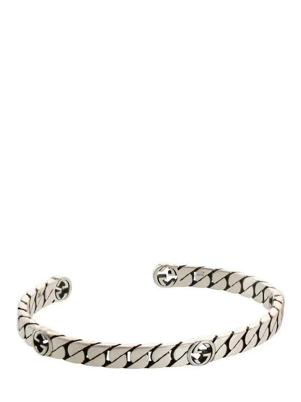 Gucci Interlocking G Cuff Bracelet - Silver