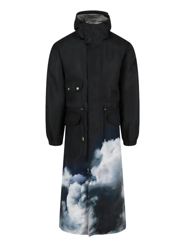 Alexander McQueen Sky Print Parka - Storm