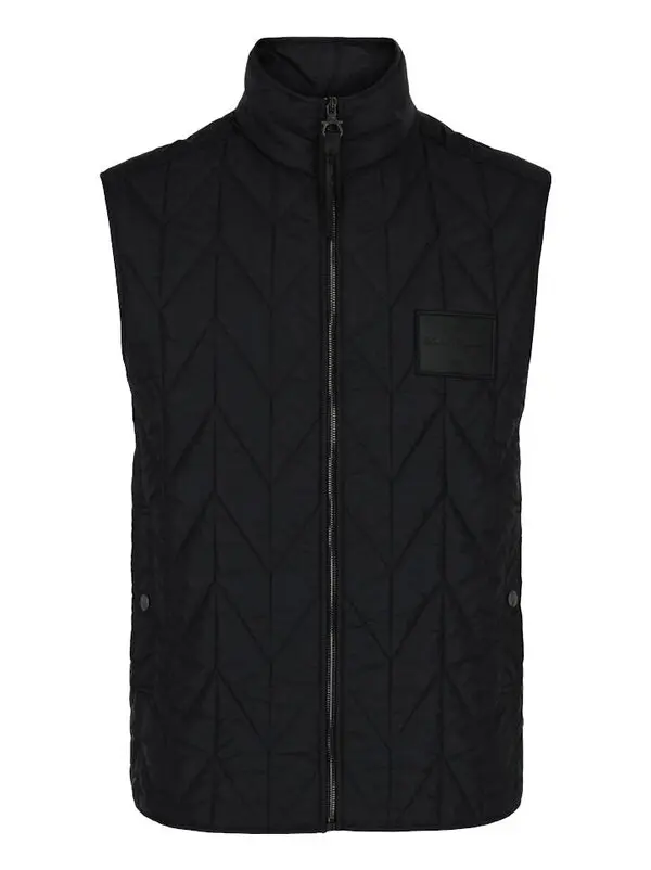 FERRAGAMO Chevron Quilted Vest - Blue