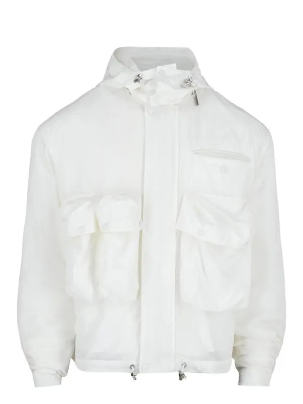 FERRAGAMO Hooded Utility Jacket - White