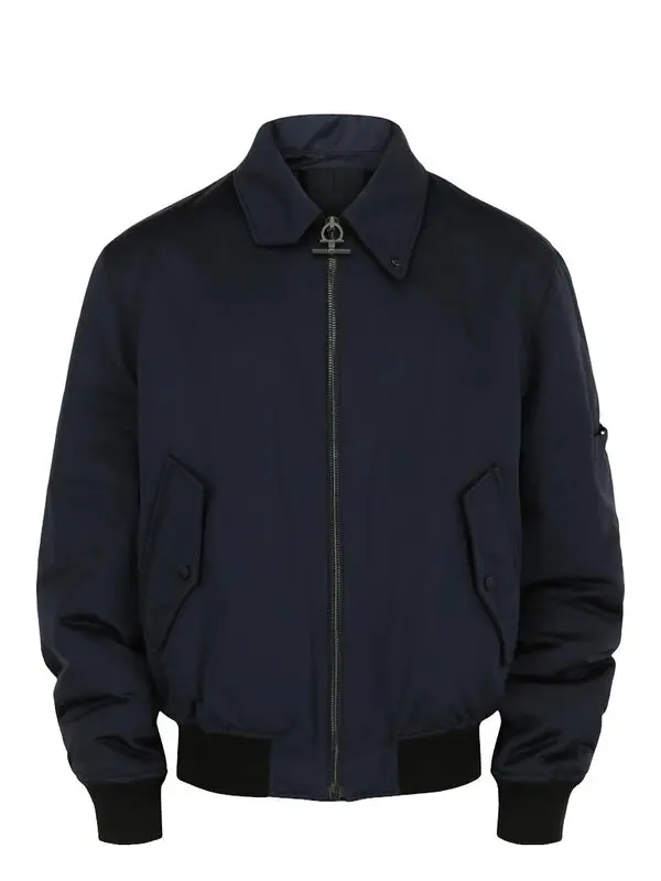 FERRAGAMO Gancini Padded Bomber Jacket - Blue