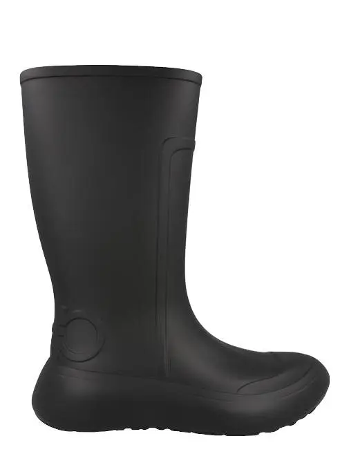 FERRAGAMO Gancini Logo Rain Boots - Black