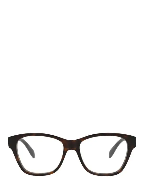 Alexander McQueen Square-frame Acetate Optical Frames - Havana Havana Transparent (am0306o/30010888/002)