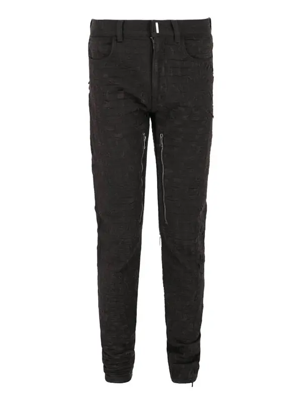 Givenchy Distressed Denim Jeans - Dark Brown