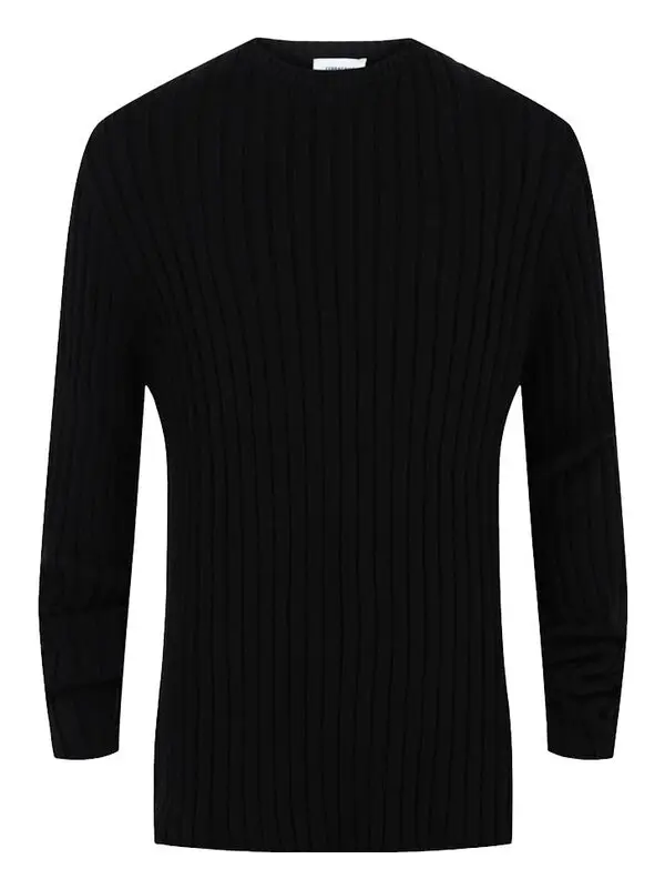 FERRAGAMO Ribbed Knit Sweater - Black