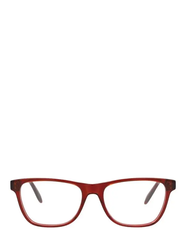Alexander McQueen Acetate Square Frame Optical Frames - Red Red Transparent (am0248o/30008654/004)