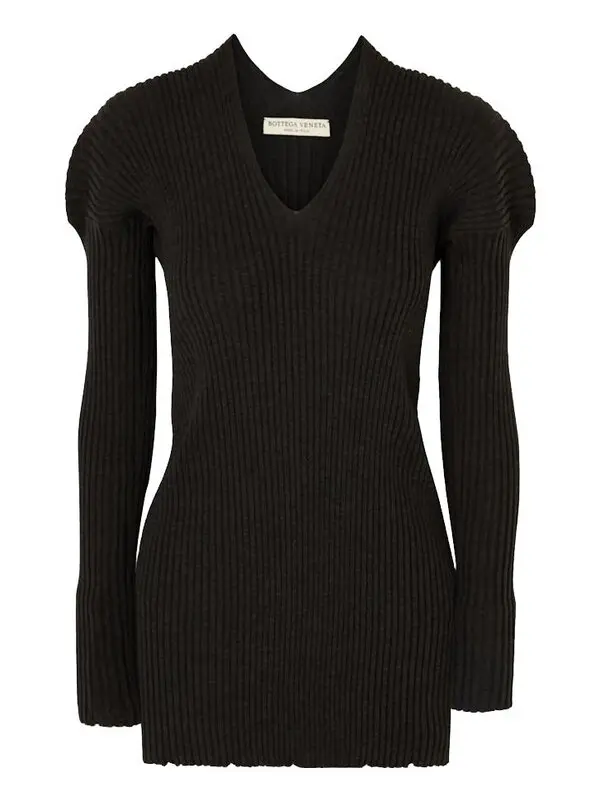 Bottega Veneta Ribbed Knit Sweater - Charcoal