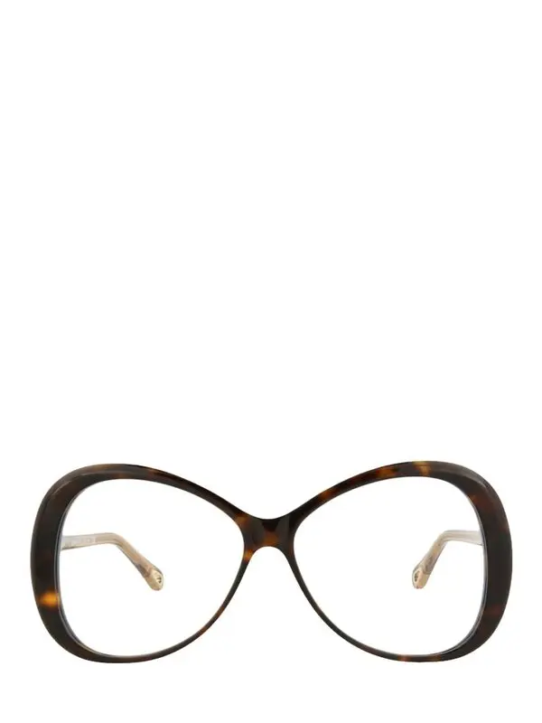 Chloé Round-frame Bio Acetate Optical Frames - Havana Brown Transparent (ch0011o/30009851/004)