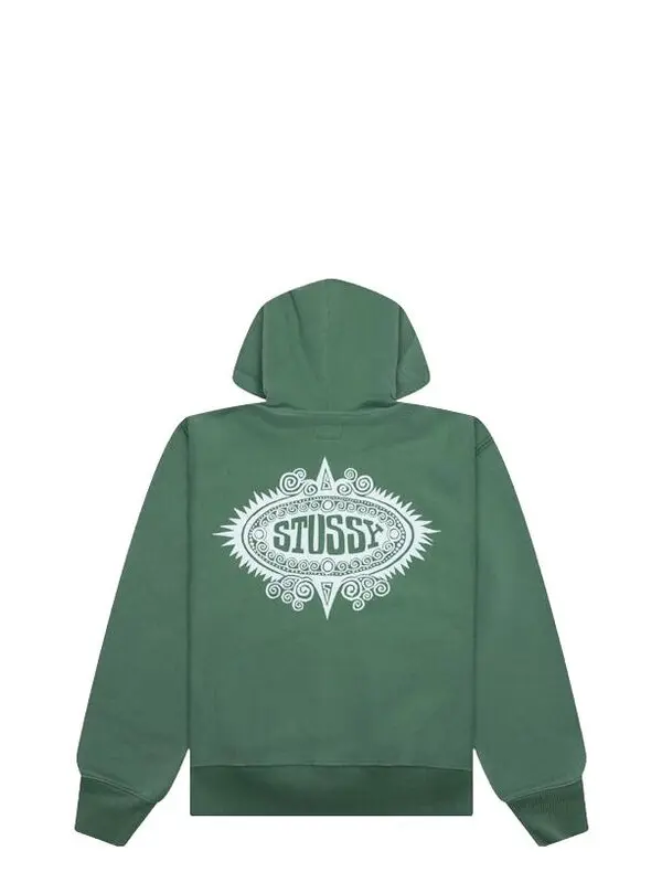 StÜssy Mantra Zip Hoodie - Green
