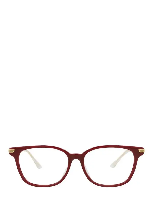 Bottega Veneta Square-frame Acetate Optical Frames - Burgundy Gold Transparent (bv1074oa/30009055/004)