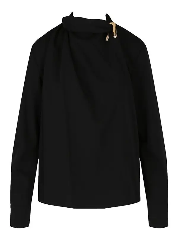 Bottega Veneta Draped Blouse - Nero