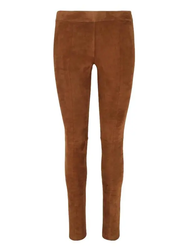 FERRAGAMO Suede Leggings - Brown