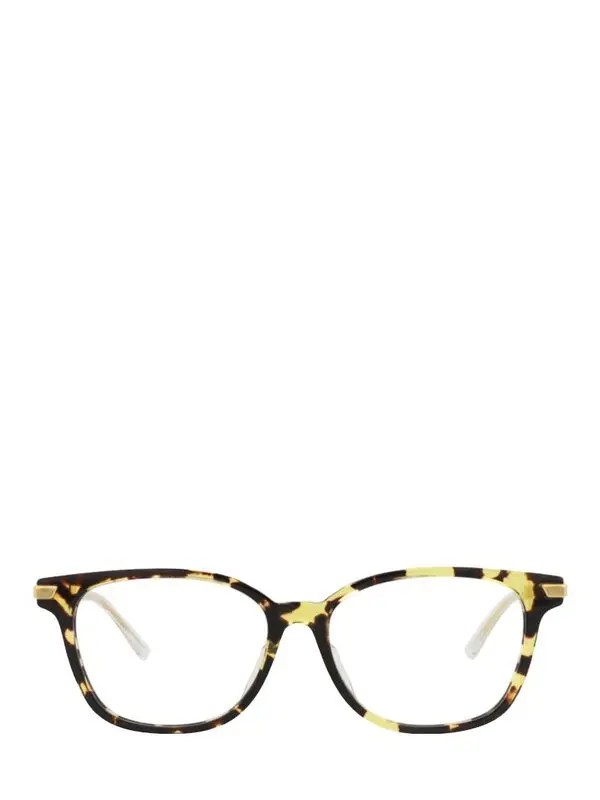 Bottega Veneta Square-frame Acetate Optical Frames - Havana Gold Transparent (bv1074oa/30009055/002)