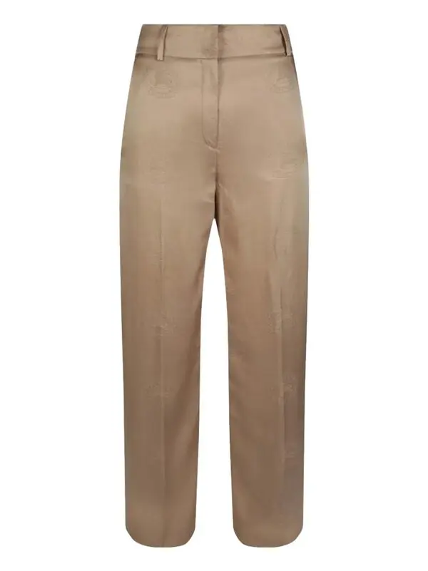 Burberry Jane Silk Trousers - Cream