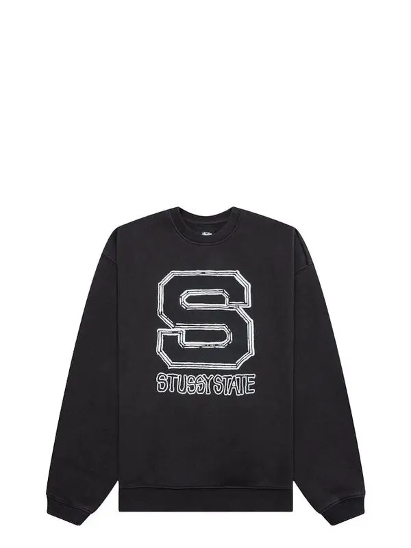 StÜssy State Crew Hoodie - Black