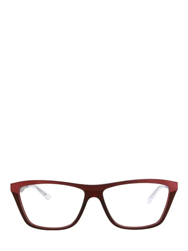 Bottega Veneta Cat Eyeframe Metal Optical Frames - Burgundy Burgundy Transparent (bv1133o/30011517/003)