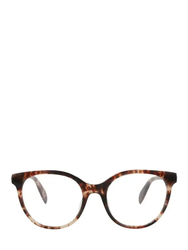 Alexander McQueen Round-frame Acetate Optical Frames - Avana Avana Transparent (am0131oa/30002597/004)
