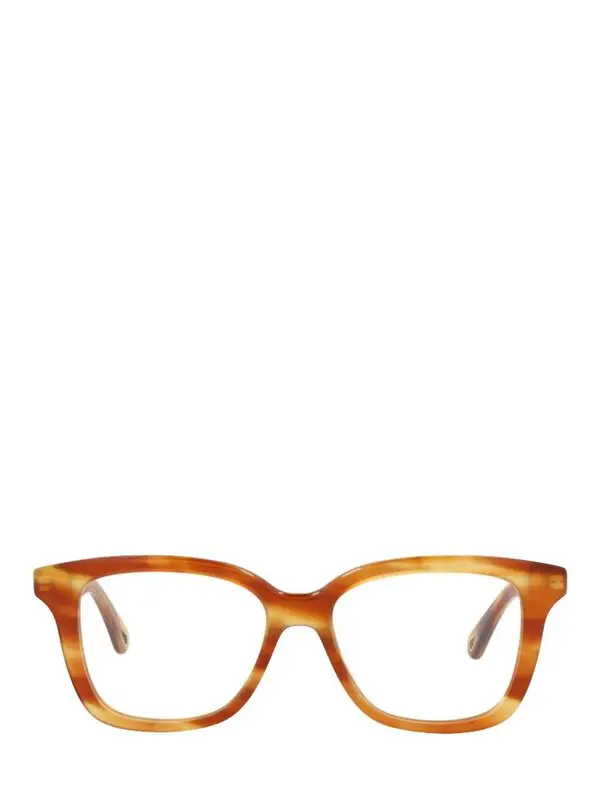 Chloé Square Frame Bio Acetate Optical Frames - Havana Havana Transparent (ch0090o/30012411/002)