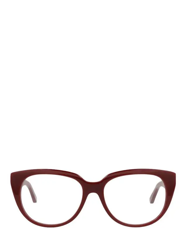 Balenciaga Round-frame Acetate Optical Frames - Burgundy Burgundy Transparent (bb0131o/30010040/006)