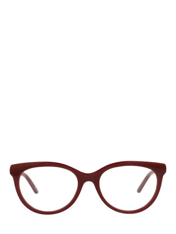 Balenciaga Round-frame Acetate Optical Frames - Burgundy Burgundy Transparent (bb0185o/30011863/003)