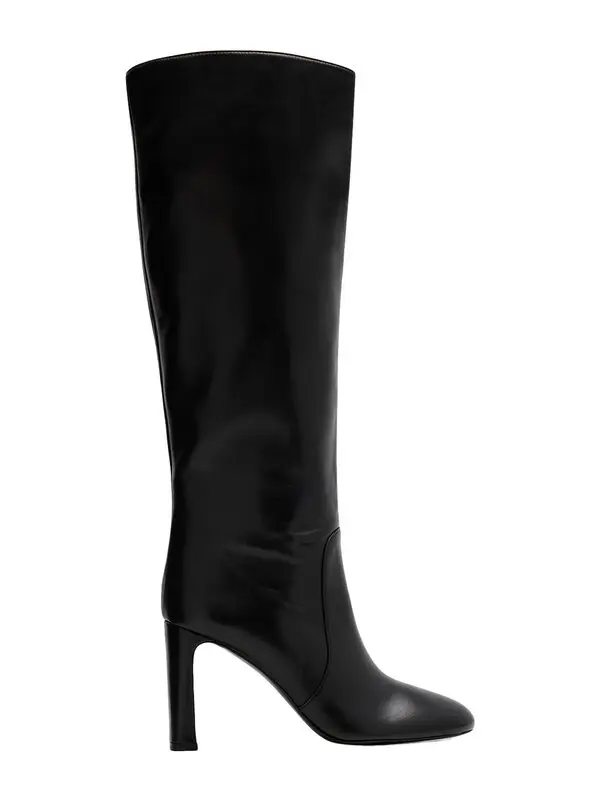 STUART WEITZMAN Babette Tubo Leather Knee-high Boots - Black