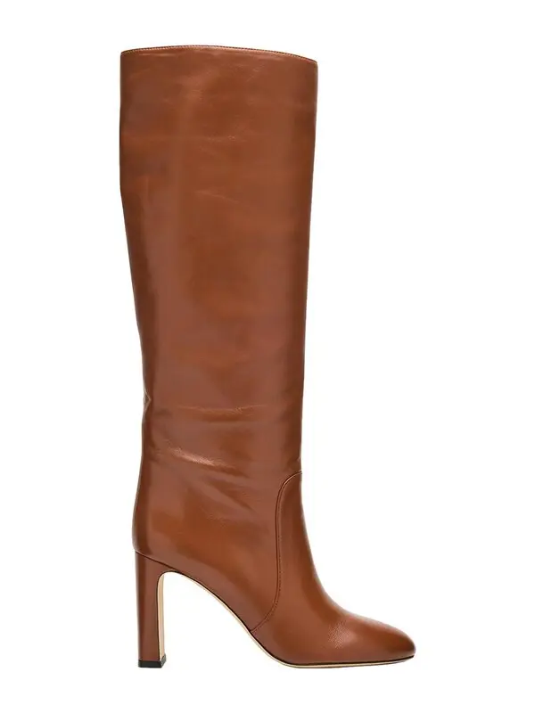 STUART WEITZMAN Babette Tubo Leather Knee-high Boots - Saddle