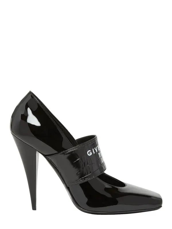 Givenchy Label Patent Leather Pumps - Black