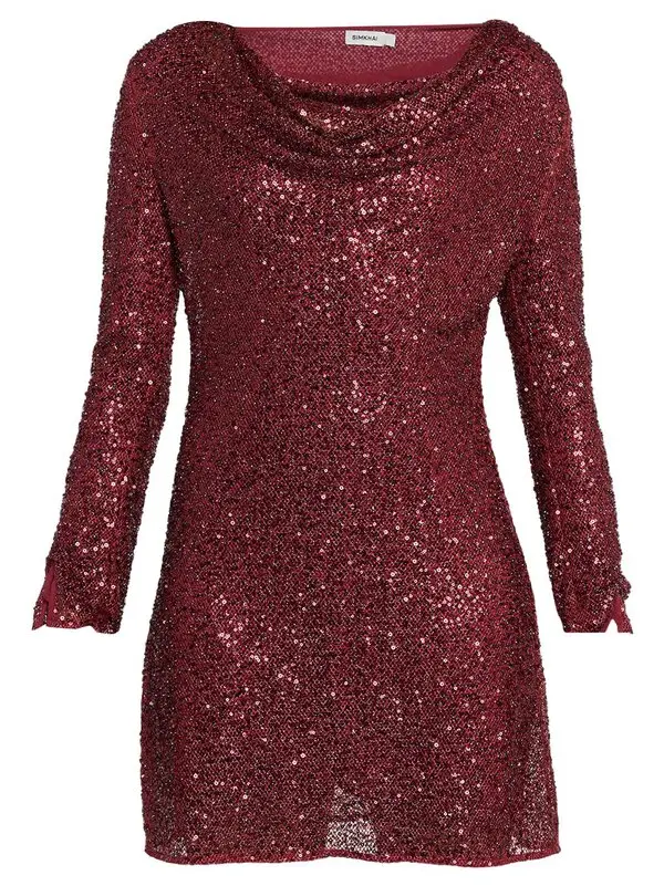 Simkhai Emmy Beaded Mini Dress - Dkpurp
