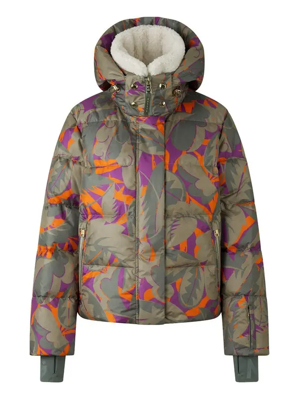 Bogner Maja Down Ski Jacket - Eucalyptus/purple/orange