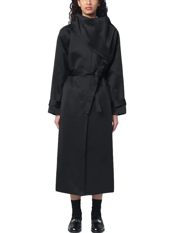 THE GARMENT Cotton-blend Trench Coat - Black